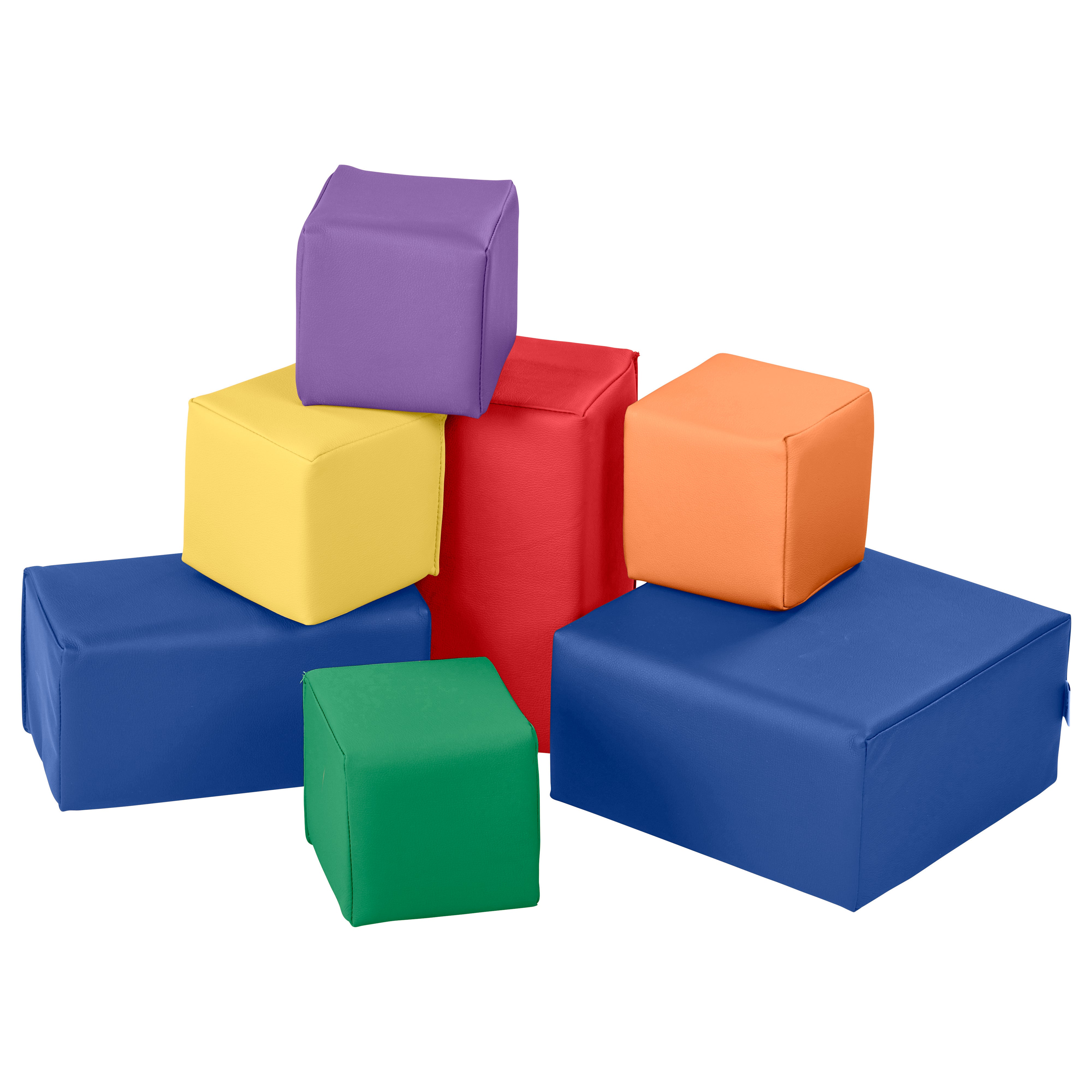 EarlyBuilder Foam Stacking Block Set, Large, 7-Piece